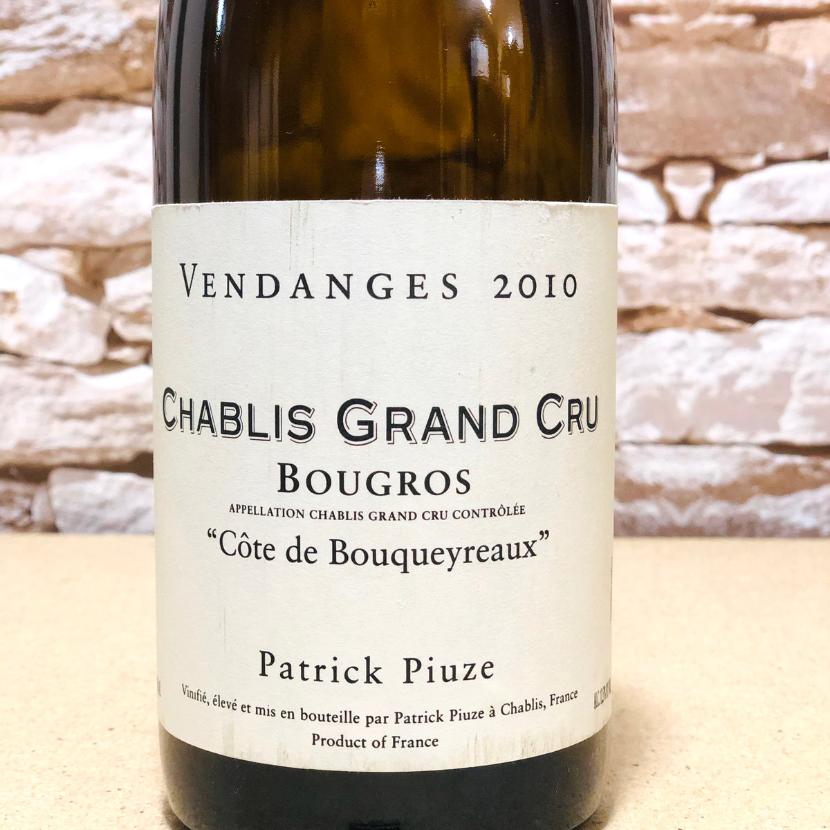 Patrick Piuze, Chablis Bougros, Cote de Bouqueyreaux 2010 – CHAPTER 4 ...