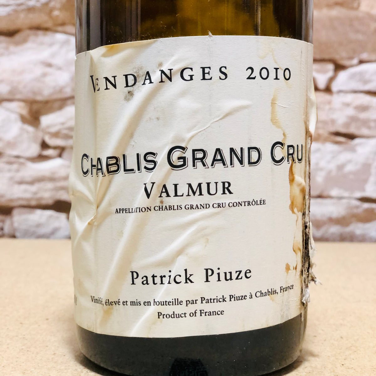 Patrick Piuze, Chablis Valmur 2010 (label conditions) – CHAPTER 4 ...